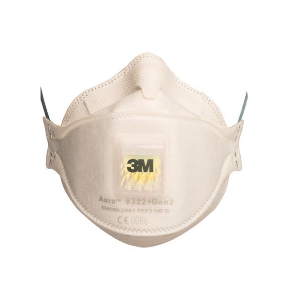3M 9322+Gen3 Aura FFP2V Mask (Box of 10) 3M9322PLUSGEN3