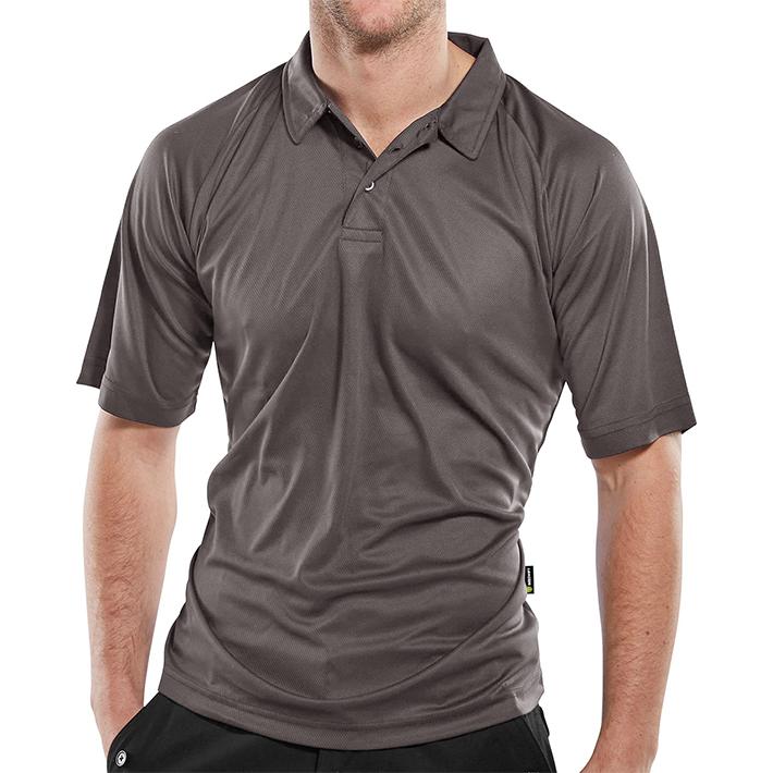 Beeswift B-Cool Wicking Polo Shirt Grey Xxl BCPKSGYXXL
