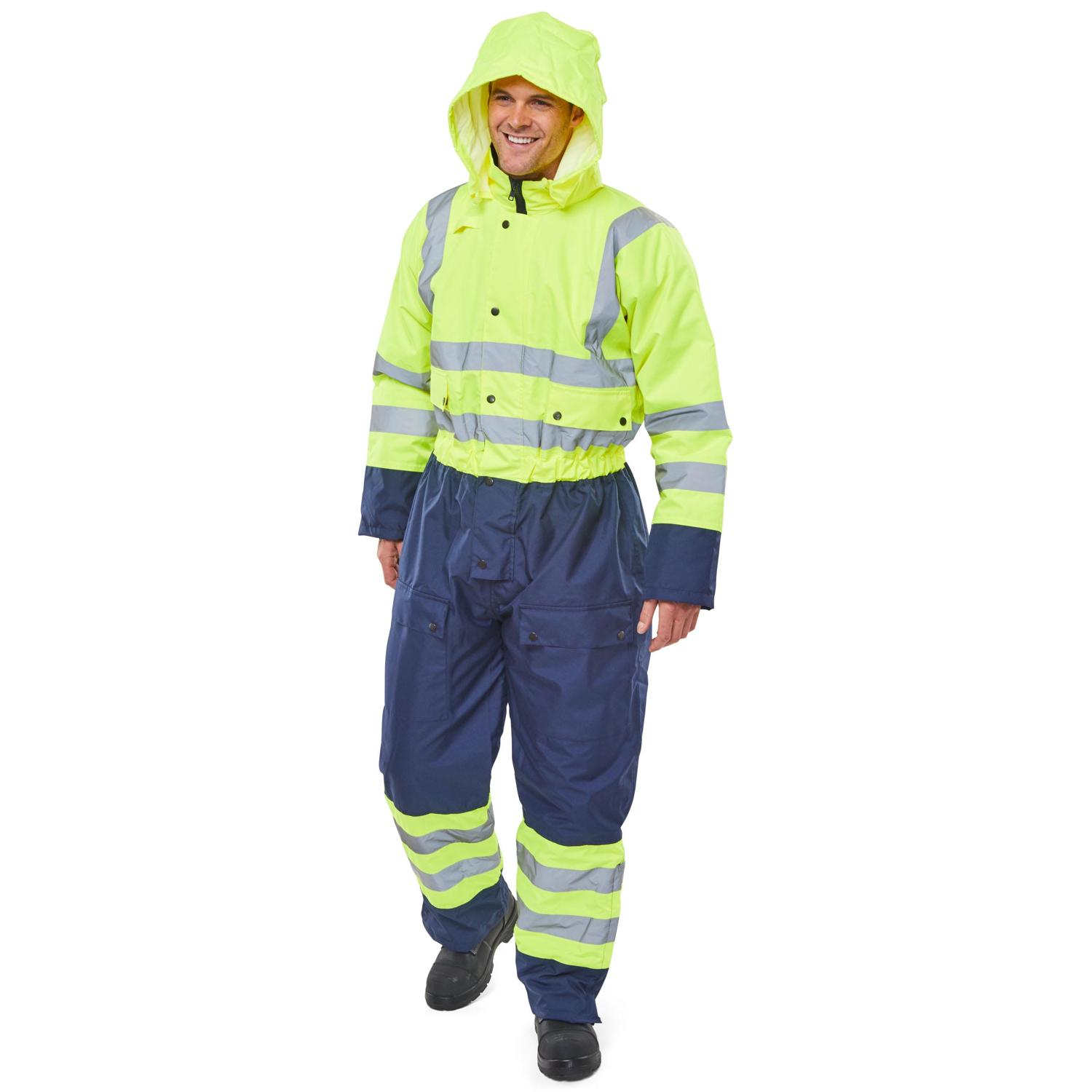 Beeswift Two Tone Hiviz Thermal Waterproof Coverall Saturn Yellow ...