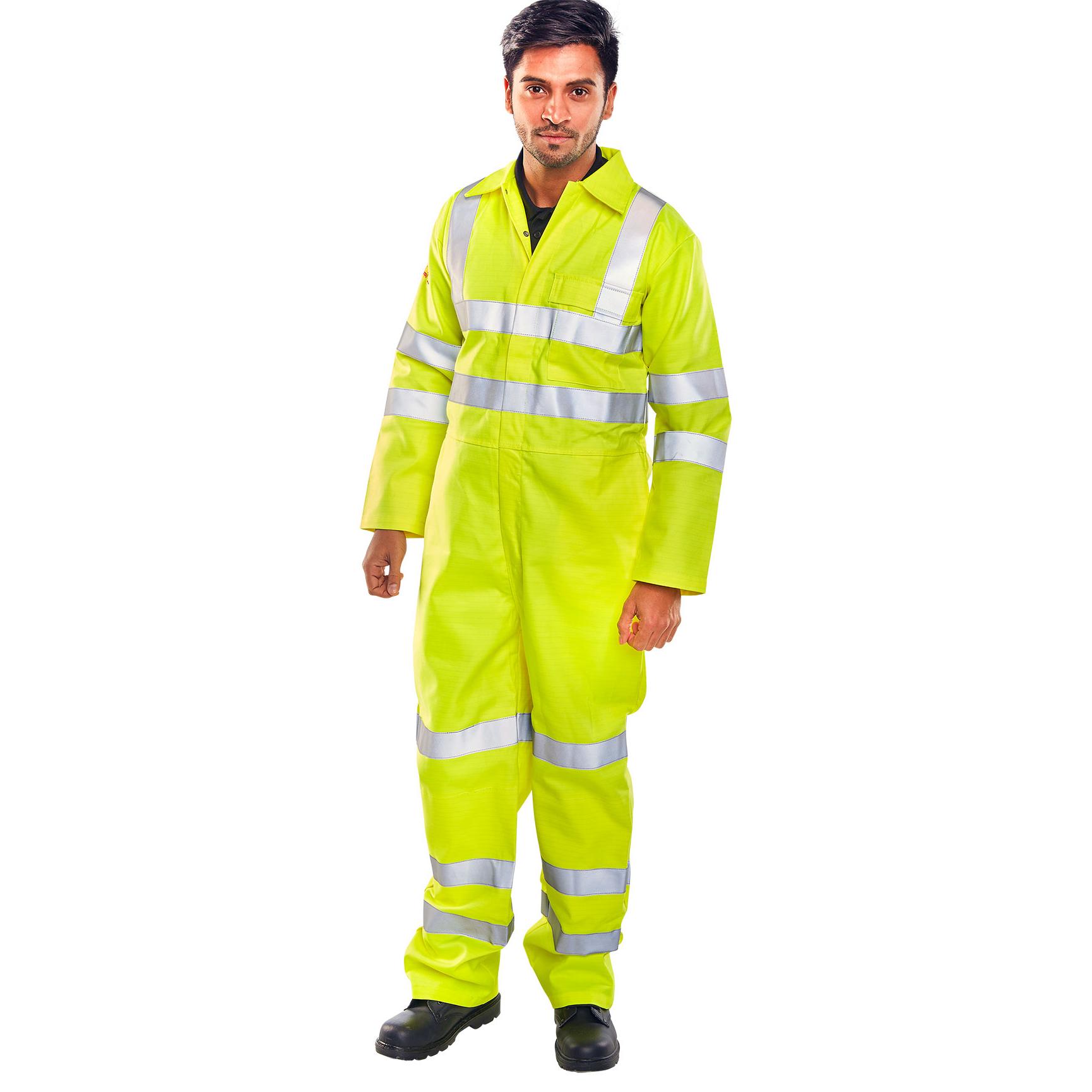 Beeswift Tesla Fire Retardant Anti Static Boilersuit En471 Saturn ...