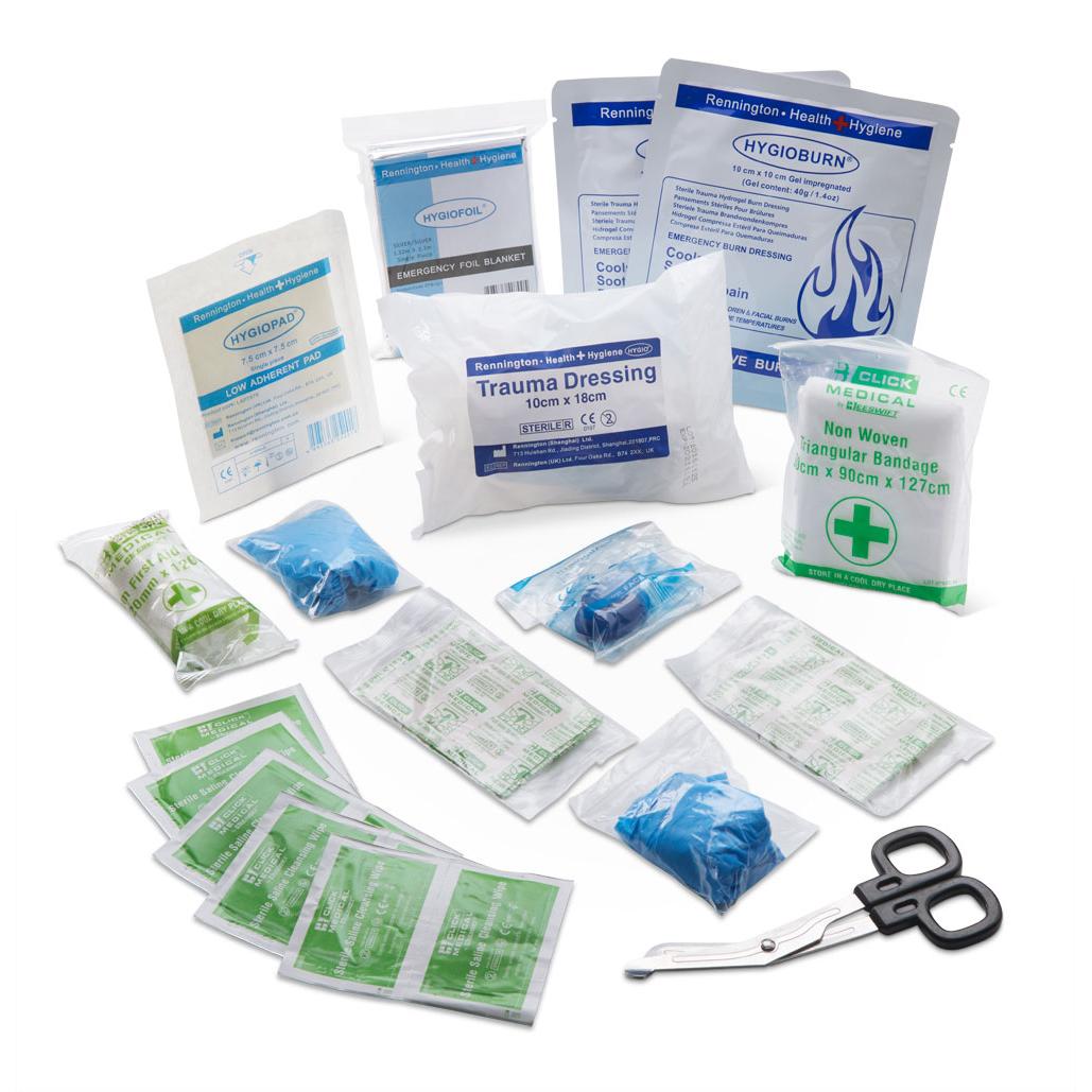 Click Medical Bs8599-2 Medium Travel First Aid Kit In Small Feva Case ...