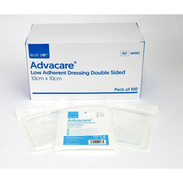 ADVACARE LOW-ADHERENT DRESSING 10CM X 10CM CM0417BD