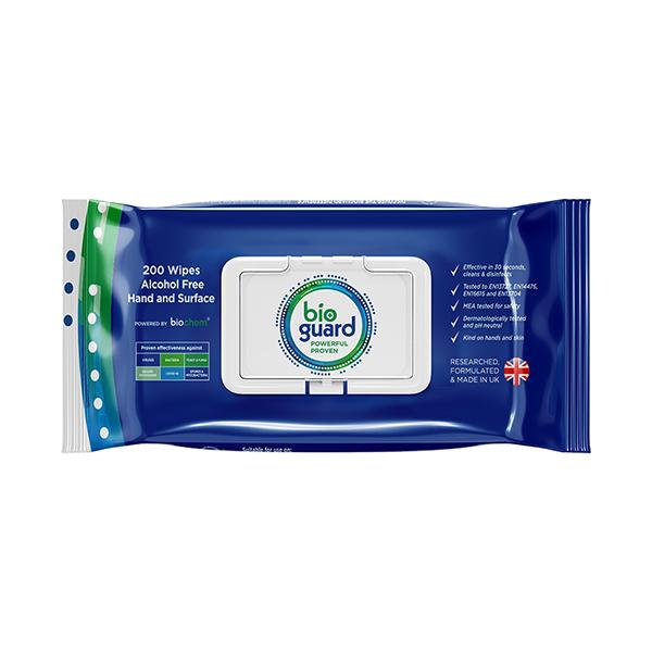 Bioguard 200 Soft Pack Hand and Surface Wipe Alcohol-Free CM2300