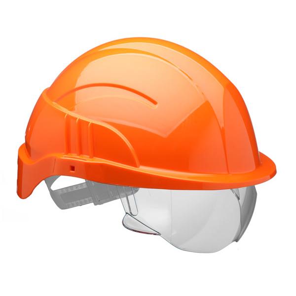 Centurion Vision Plus Safety Helmet Integrated Visor Orange CNS10PLUSEORA