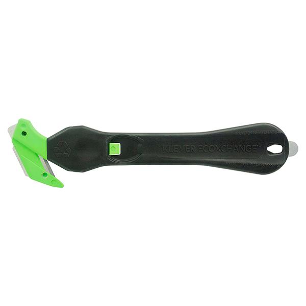 Klever Eco Xchange 35 Safety Cutter Black/Green Box 10 ECO-200XC-35EXN