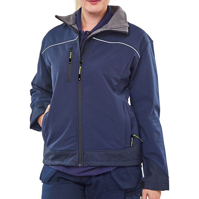 Beeswift Ladies Soft Shell Jacket Navy Blue S LSSJNS