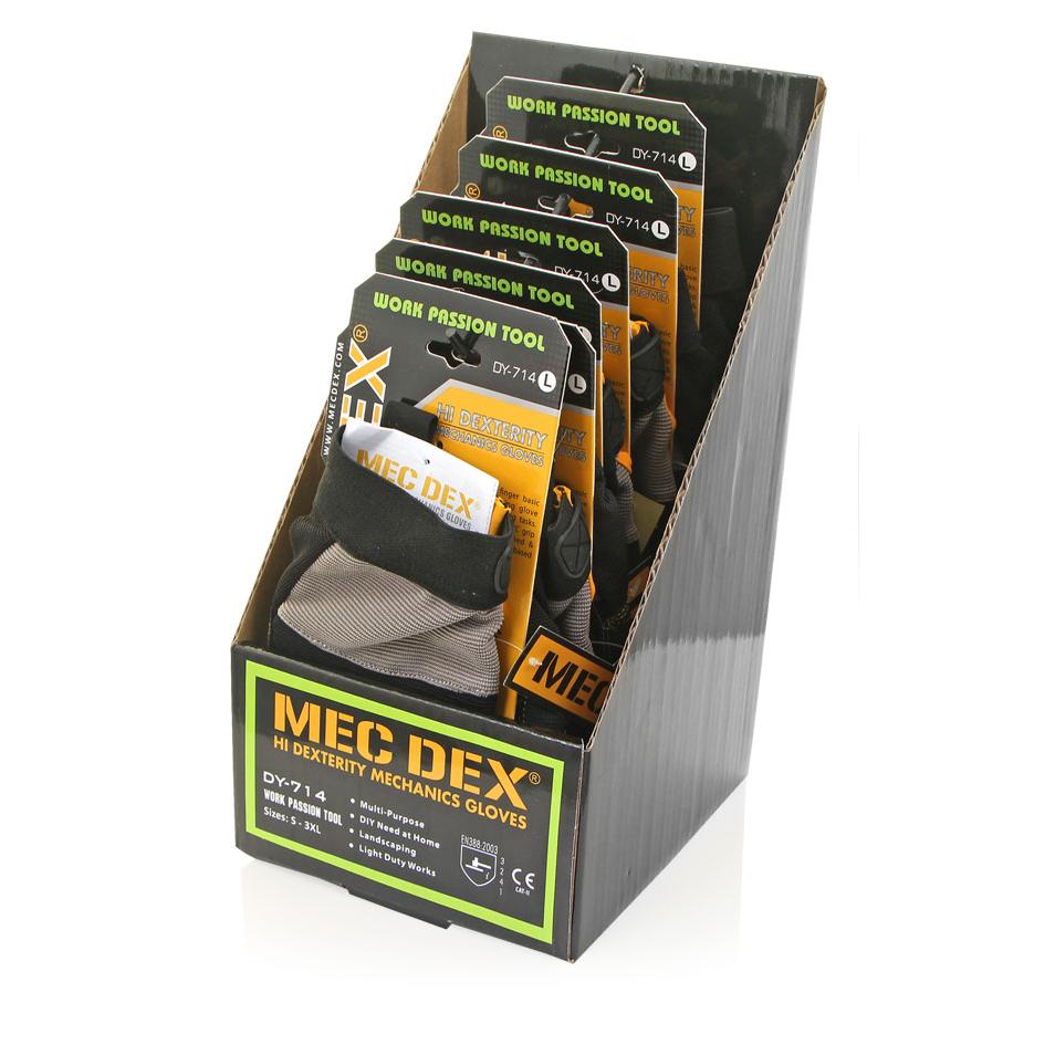 Mec Dex Work Passion Tool Mechanics Glove Grey / Gold L (Pair) MECDY-714L