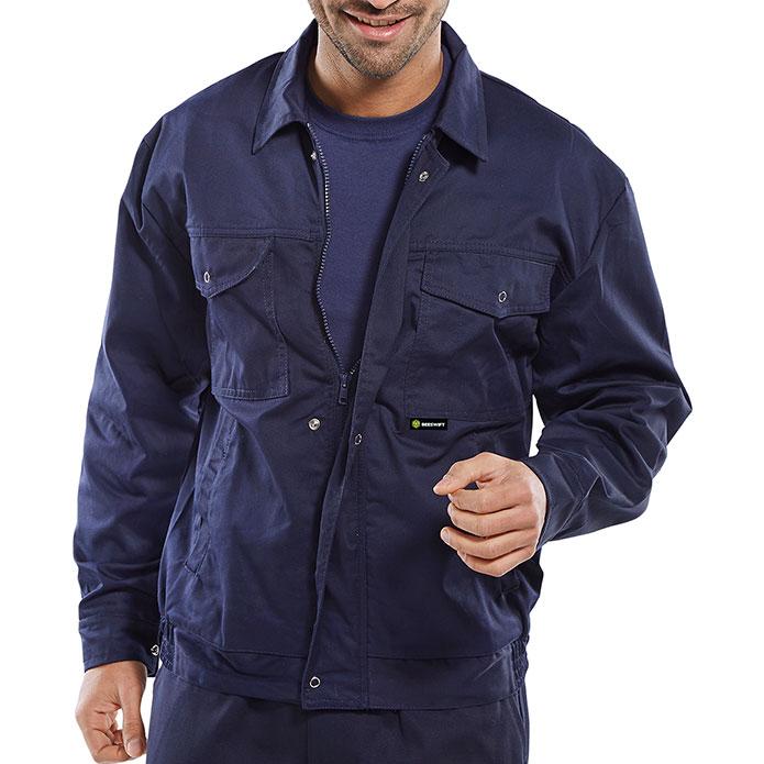 Beeswift Poly Cotton Drivers Jacket Navy Blue 42 PCJHWN42