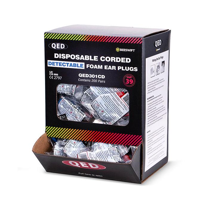Beeswift Qed Corded Detectable Ear Plug (Box of 200) QED301CD