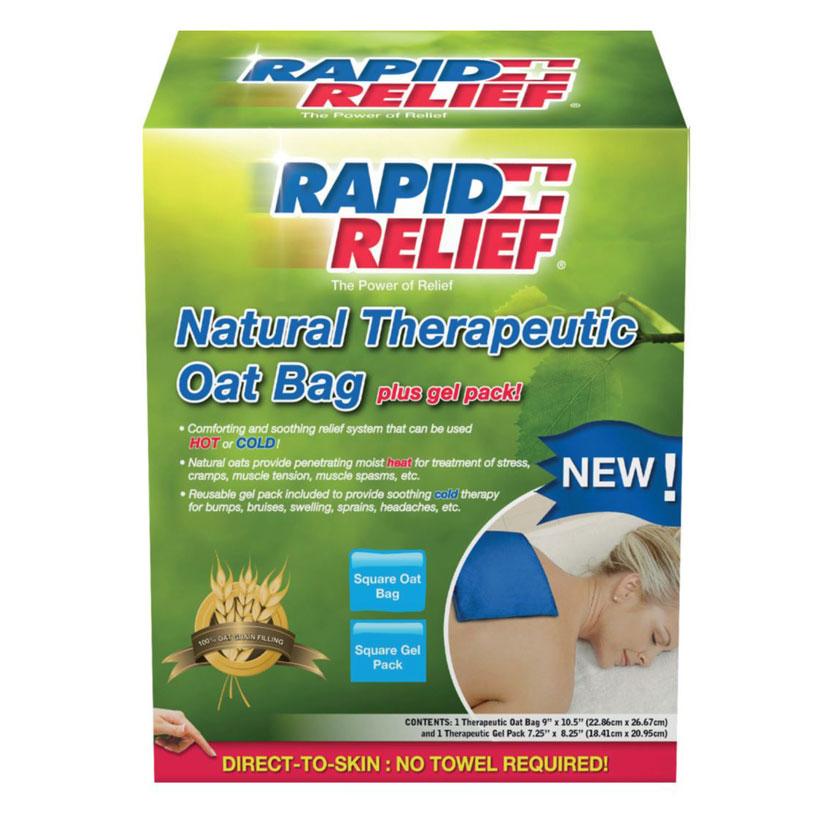 Rapid Aid Natural Therapeutic Oat Bag C / W Gel Pack (Square) RA11278