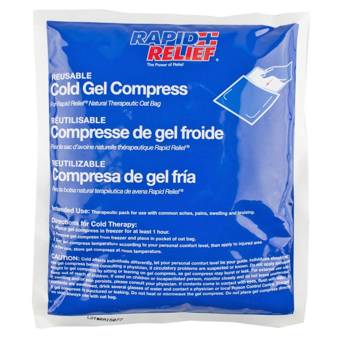 Rapid Aid Natural Therapeutic Oat Bag C / W Gel Pack (Square) RA11278