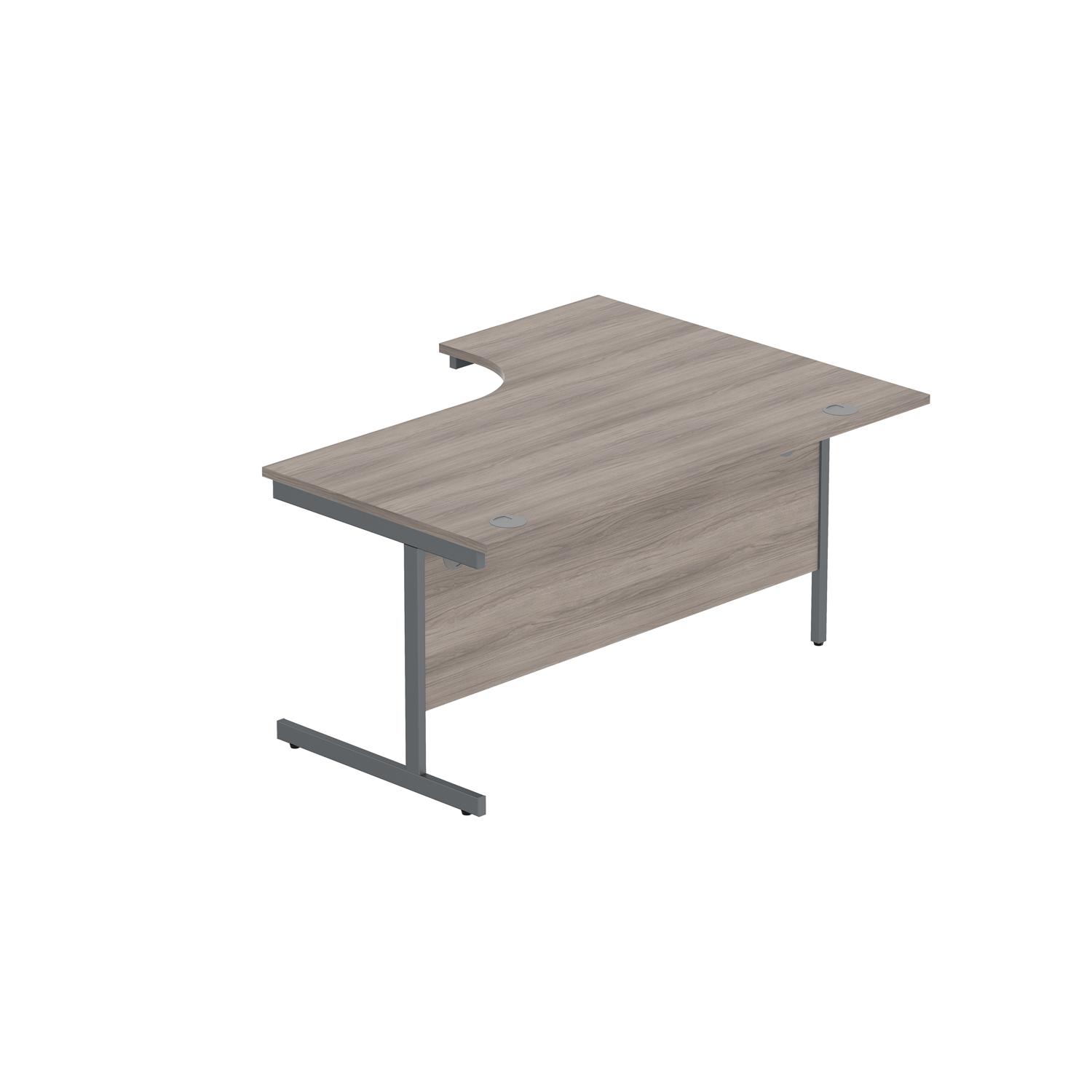 Office Left Hand Corner Desk with Steel Single Upright Cantilever Frame ...