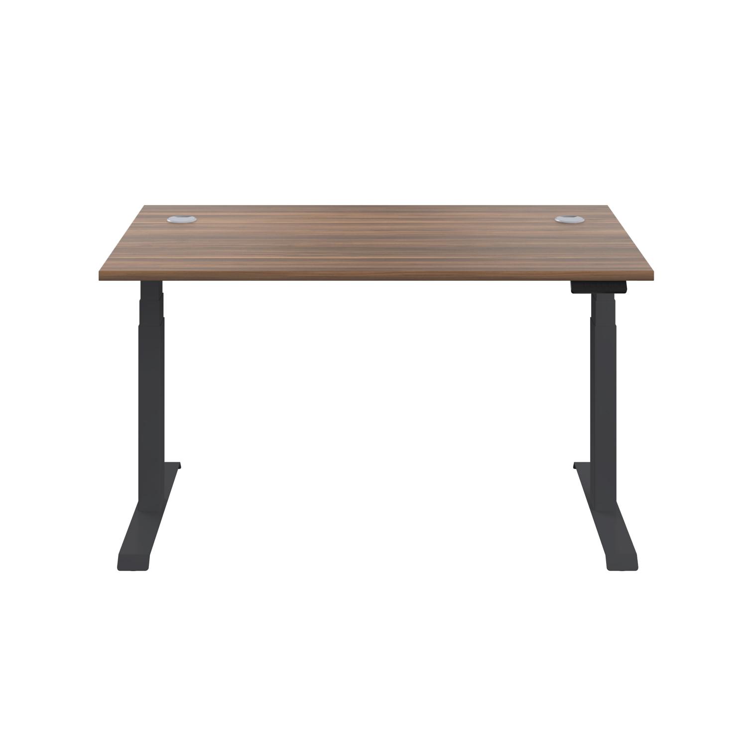 Economy Sit Stand Desk (FSC) 1200 X 800 Dark Walnut/Black ECSS1280CPDWBK