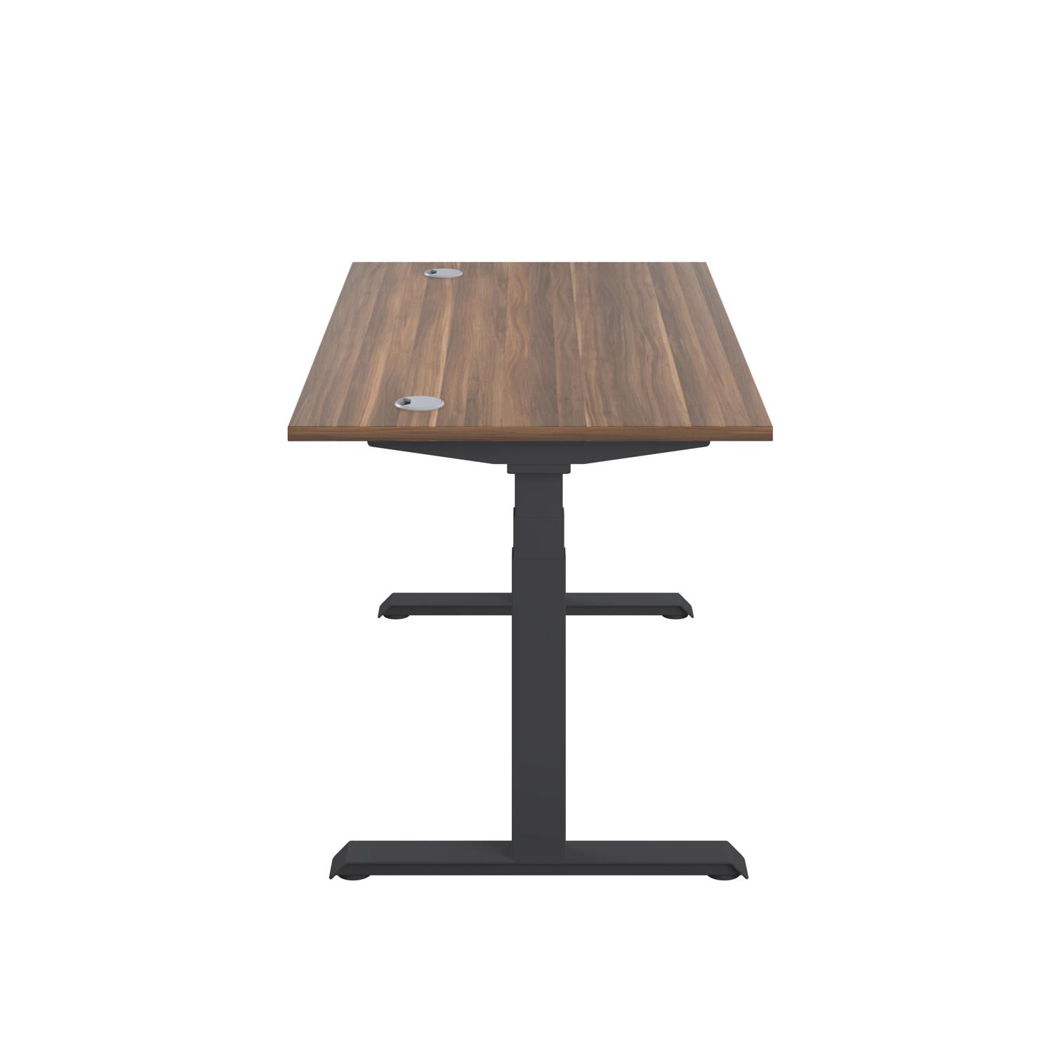 Economy Sit Stand Desk (FSC) 1200 X 800 Dark Walnut/Black ECSS1280CPDWBK