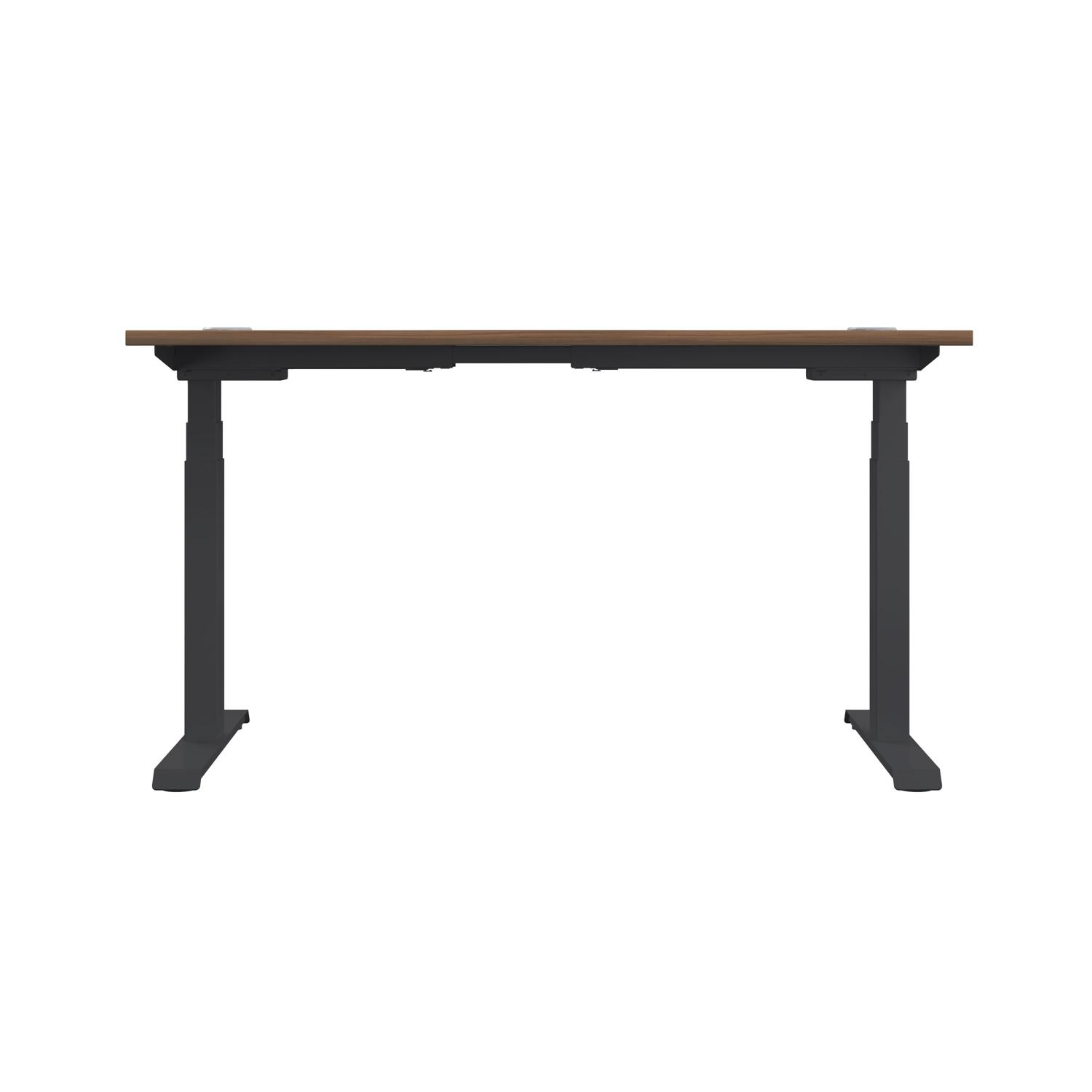 Economy Sit Stand Desk (FSC) 1200 X 800 Dark Walnut/Black ECSS1280CPDWBK