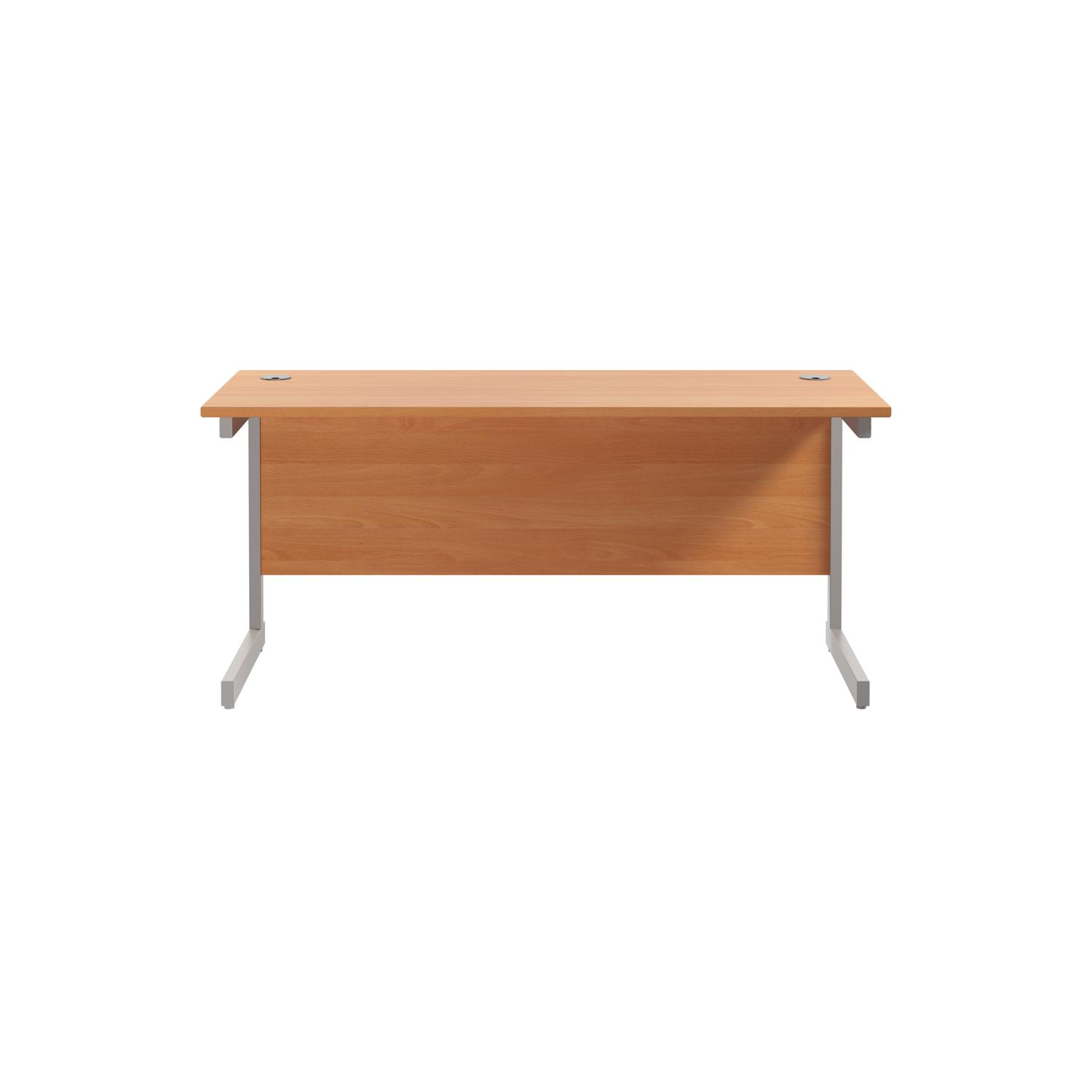 Single Upright Rectangular Desk: 600mm Deep (FSC) 1800 X 600 Beech ...