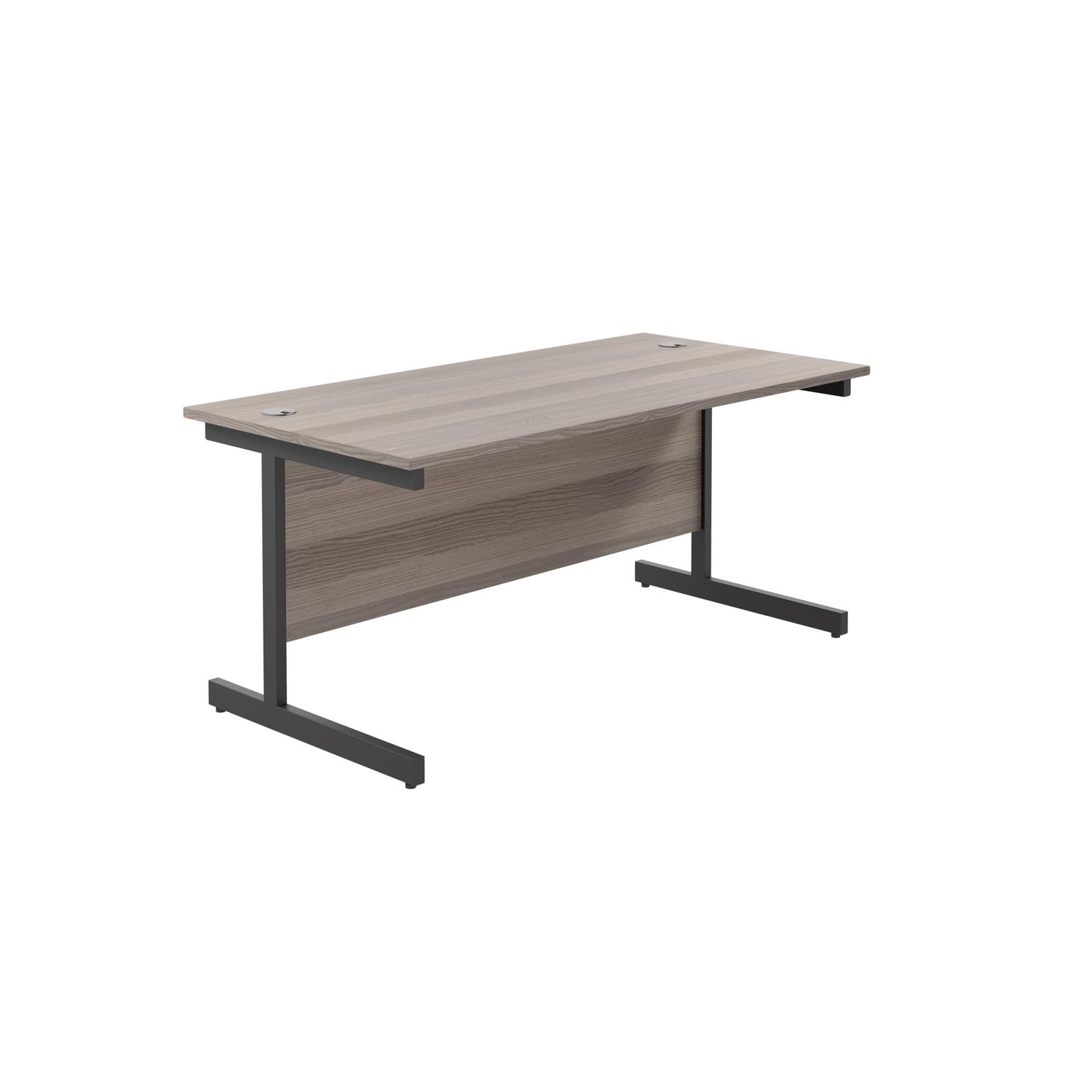 Single Upright Rectangular Desk: 800mm Deep (FSC) 1800 X 800 Grey Oak ...