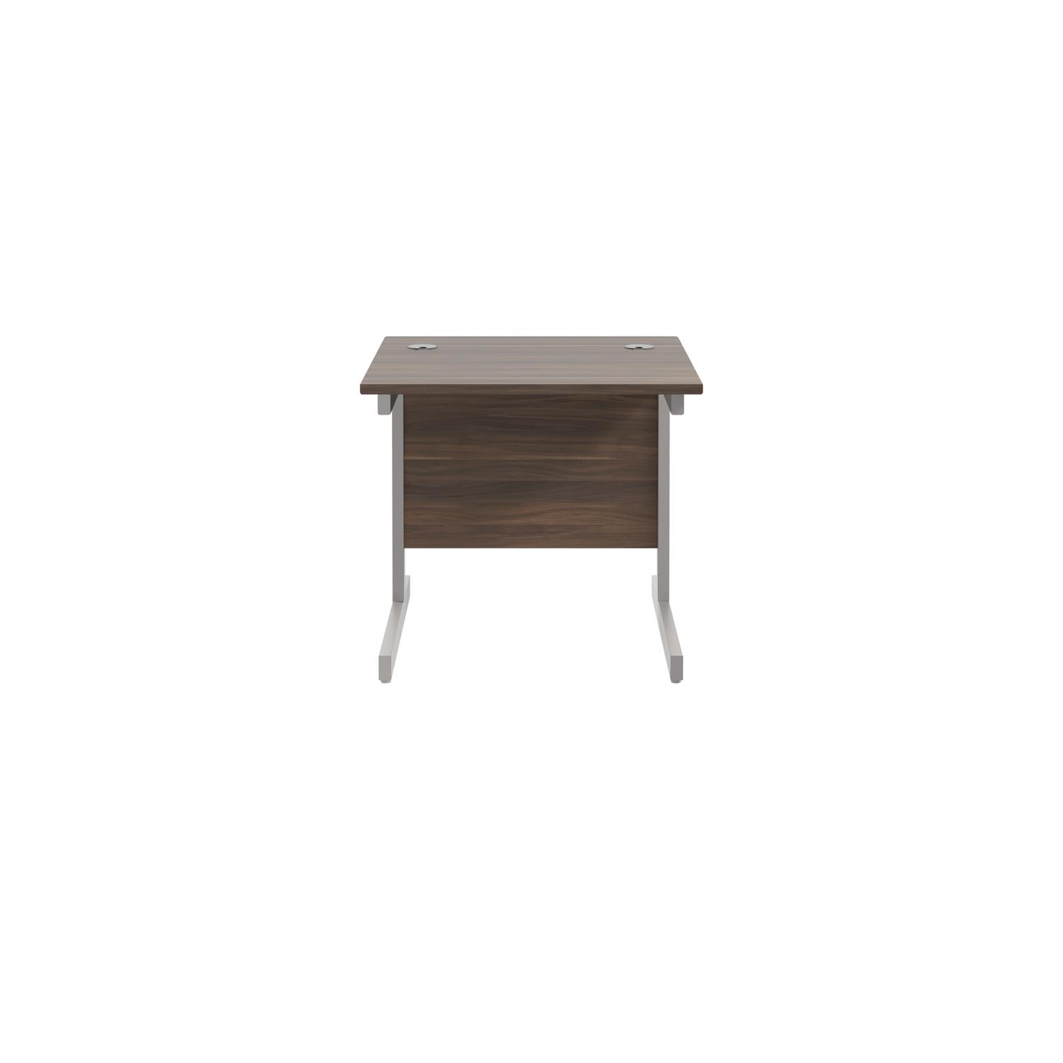 Single Upright Rectangular Desk: 800mm Deep (FSC) 800 X 800 Dark Walnut ...