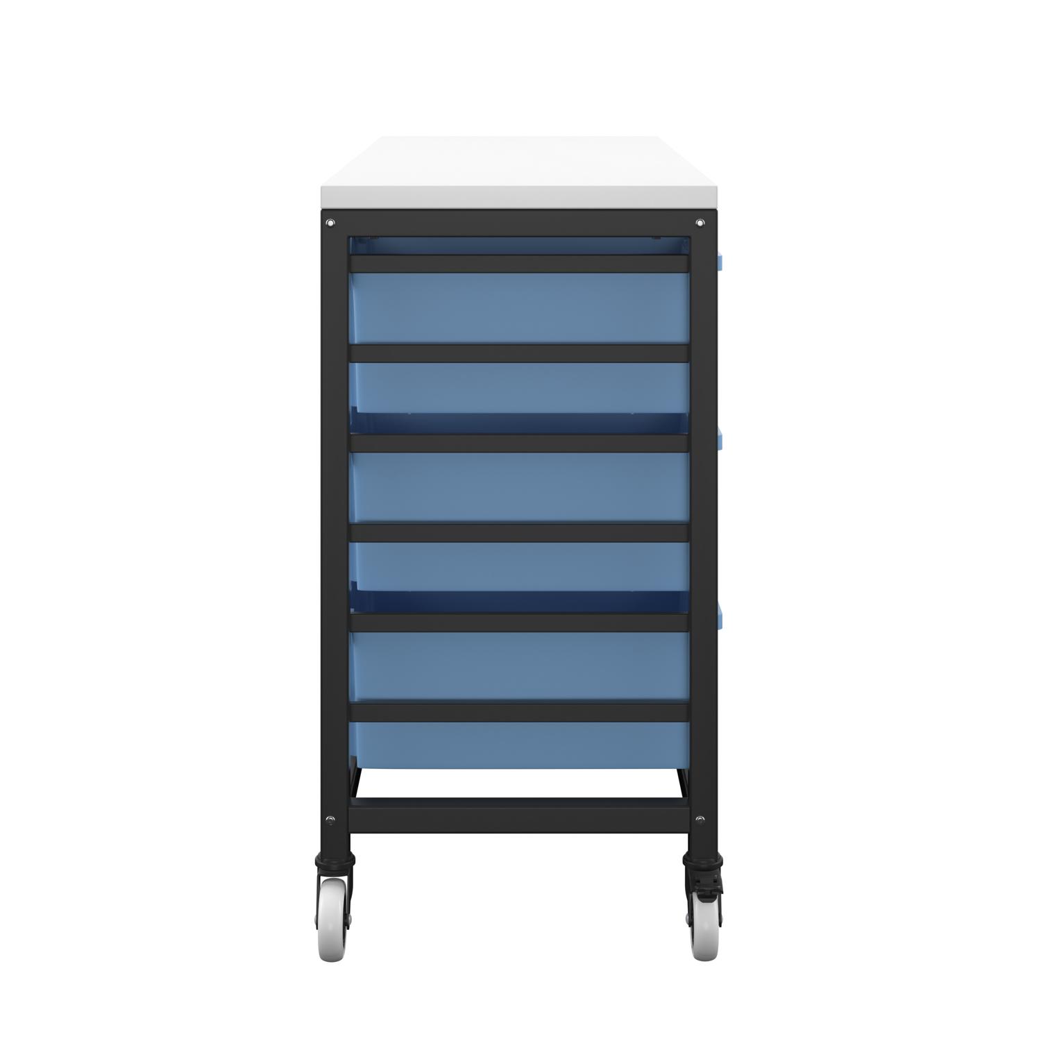 Titan Storage Unit with Tray Drawers 9 Deep Drawers (F2) Blue/Black T ...