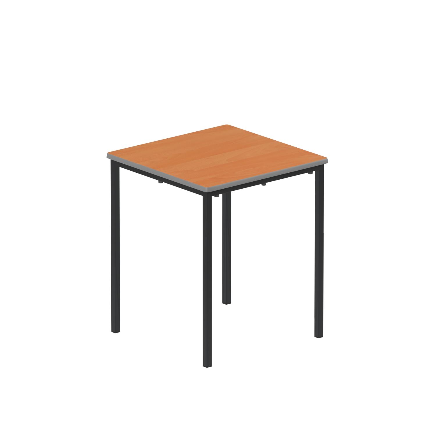 Titan Flat Pack Classroom Table 600 X 600 X 710 Beech/Black T-TABLE-6071BE