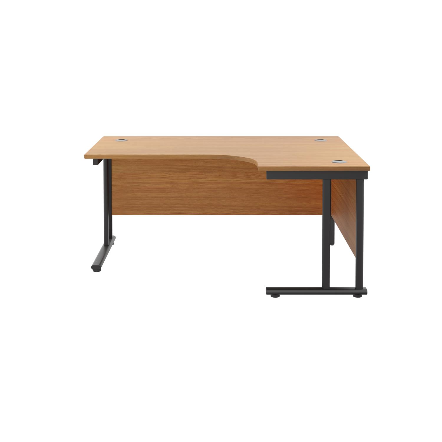 Twin Upright Right Hand Radial Desk 1800X1200 Nova Oak/Black ...