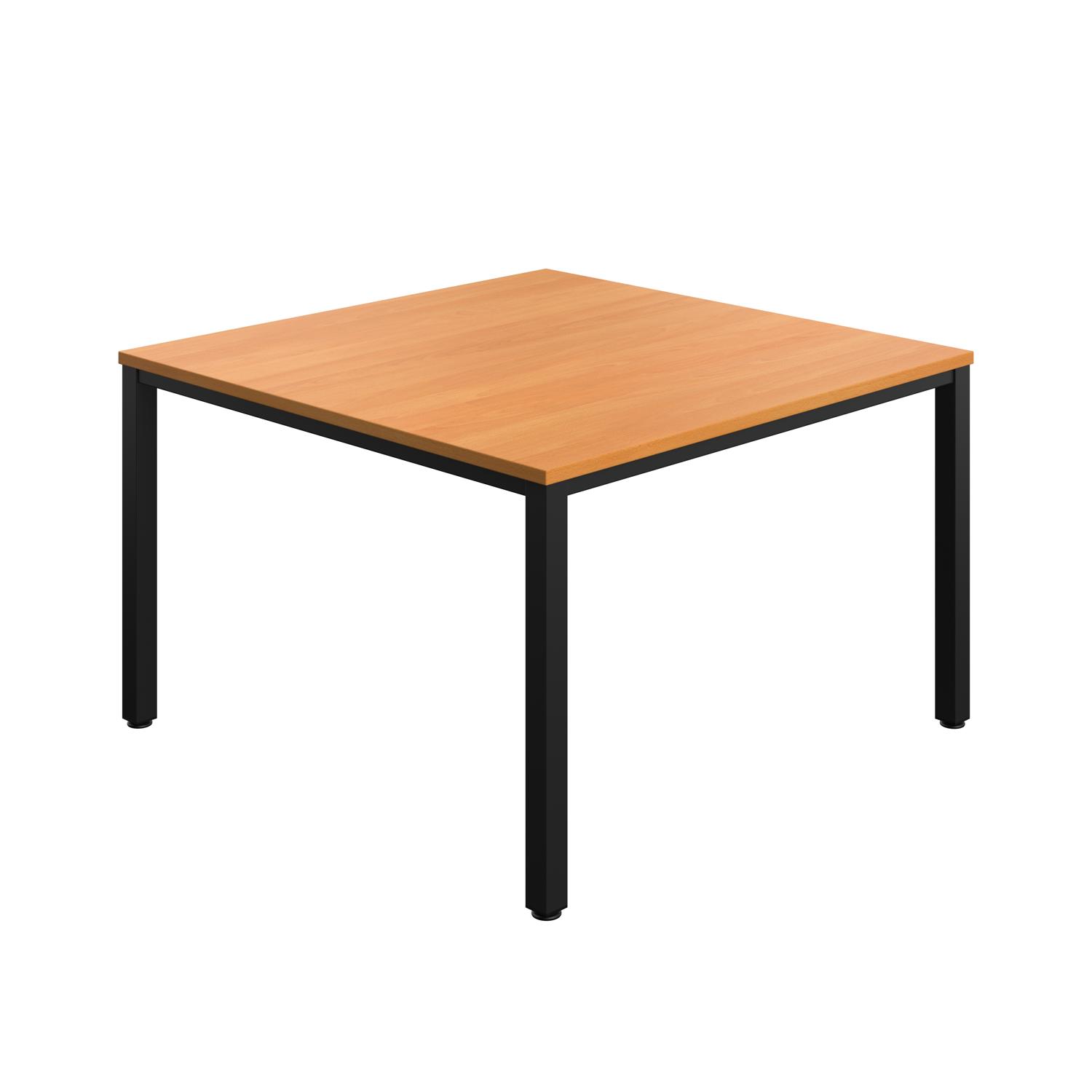 Fraction Infinity Square Meeting Table (FSC) 1200 X 1200 Beech/Black ...