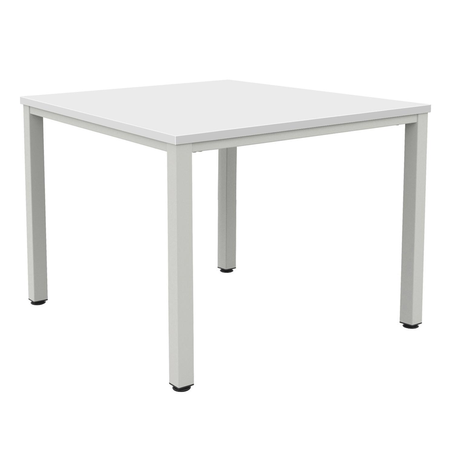 Fraction Infinity Square Meeting Table (FSC) 1400 X 1400 White/Silver ...