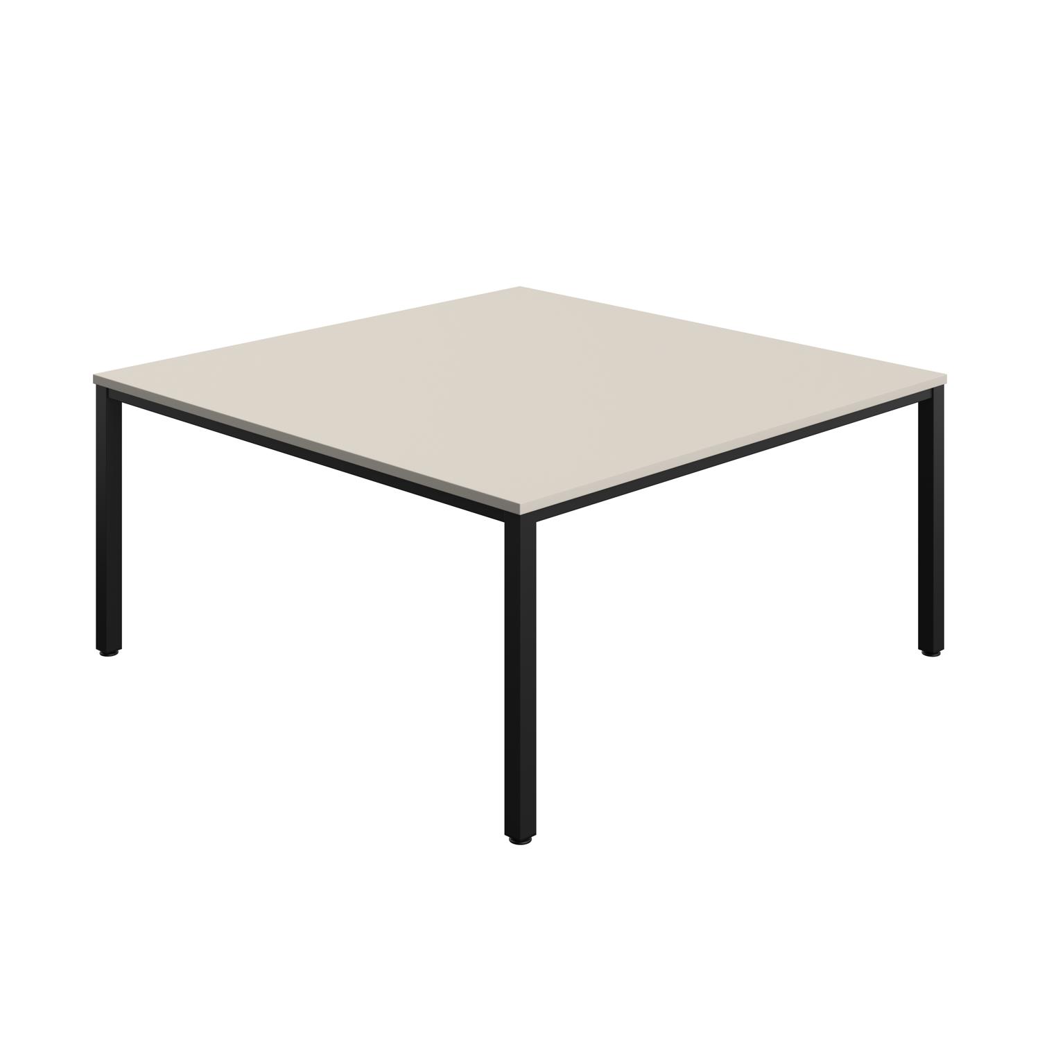 Fraction Infinity Square Meeting Table (FSC) 1600 X 1600 Grey/Black ...