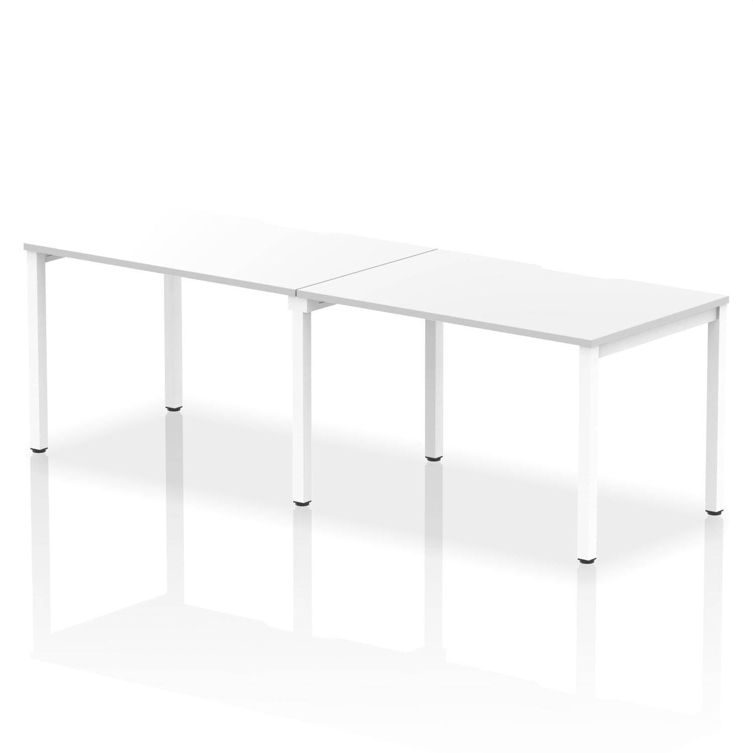 Evolve Plus 1200mm Single Row 2 Person Office Bench Desk White Top ...