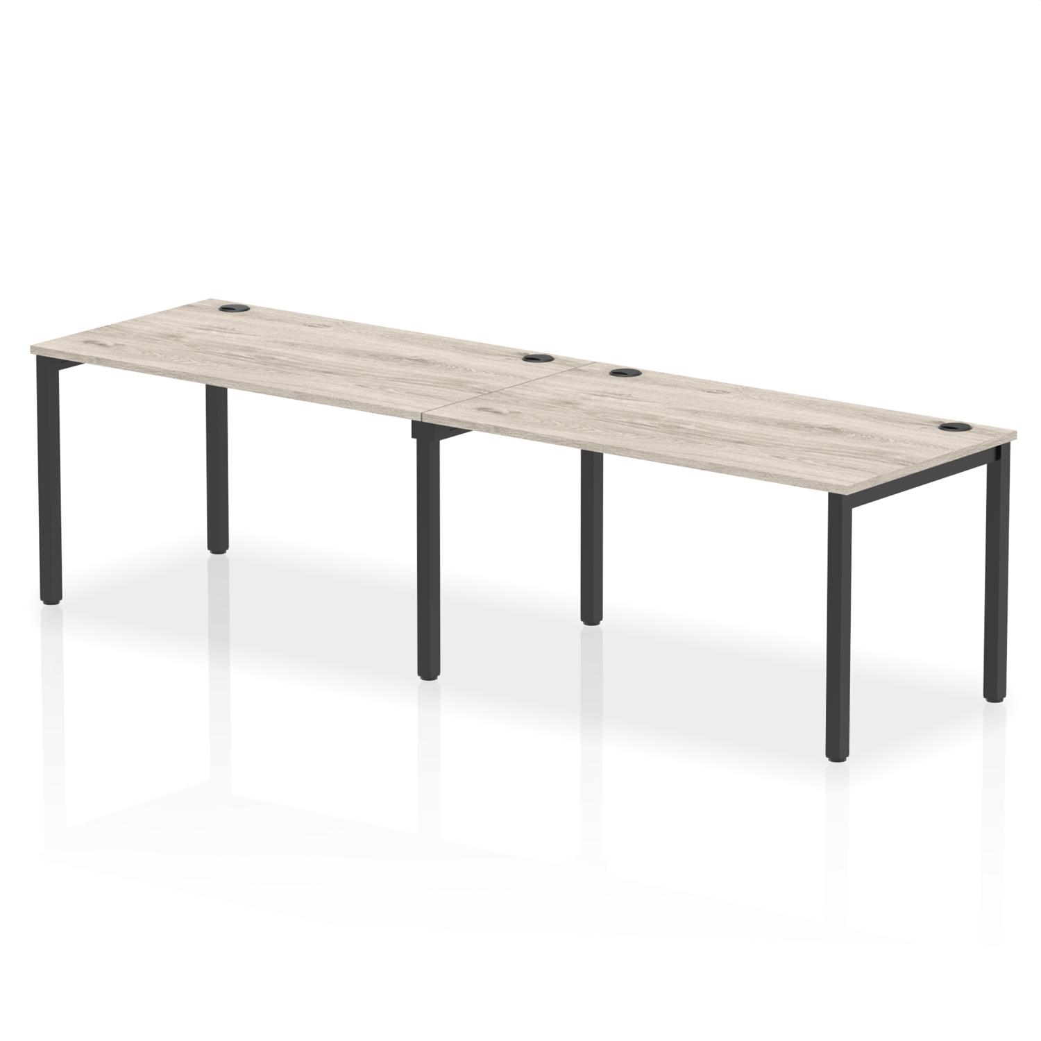 Impulse Bench Single Row 2 Person 1400 Black Frame Office Bench Desk ...