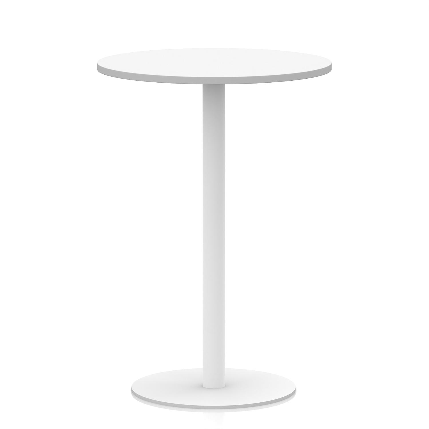 Italia 800mm Poseur Round Table White Top 1145mm High White Leg ITL0660