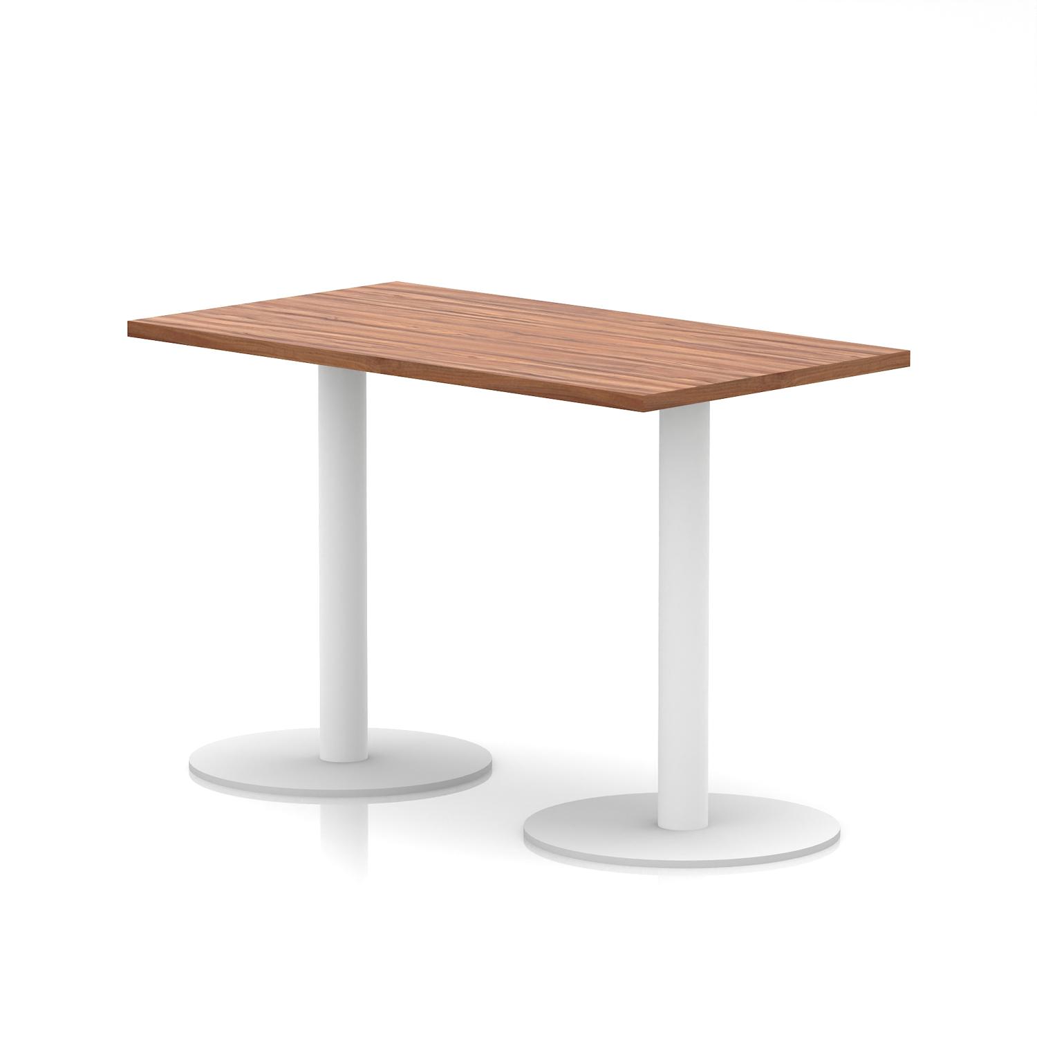 Italia 1200 x 600mm Poseur Rectangular Table Walnut Top 720mm High ...