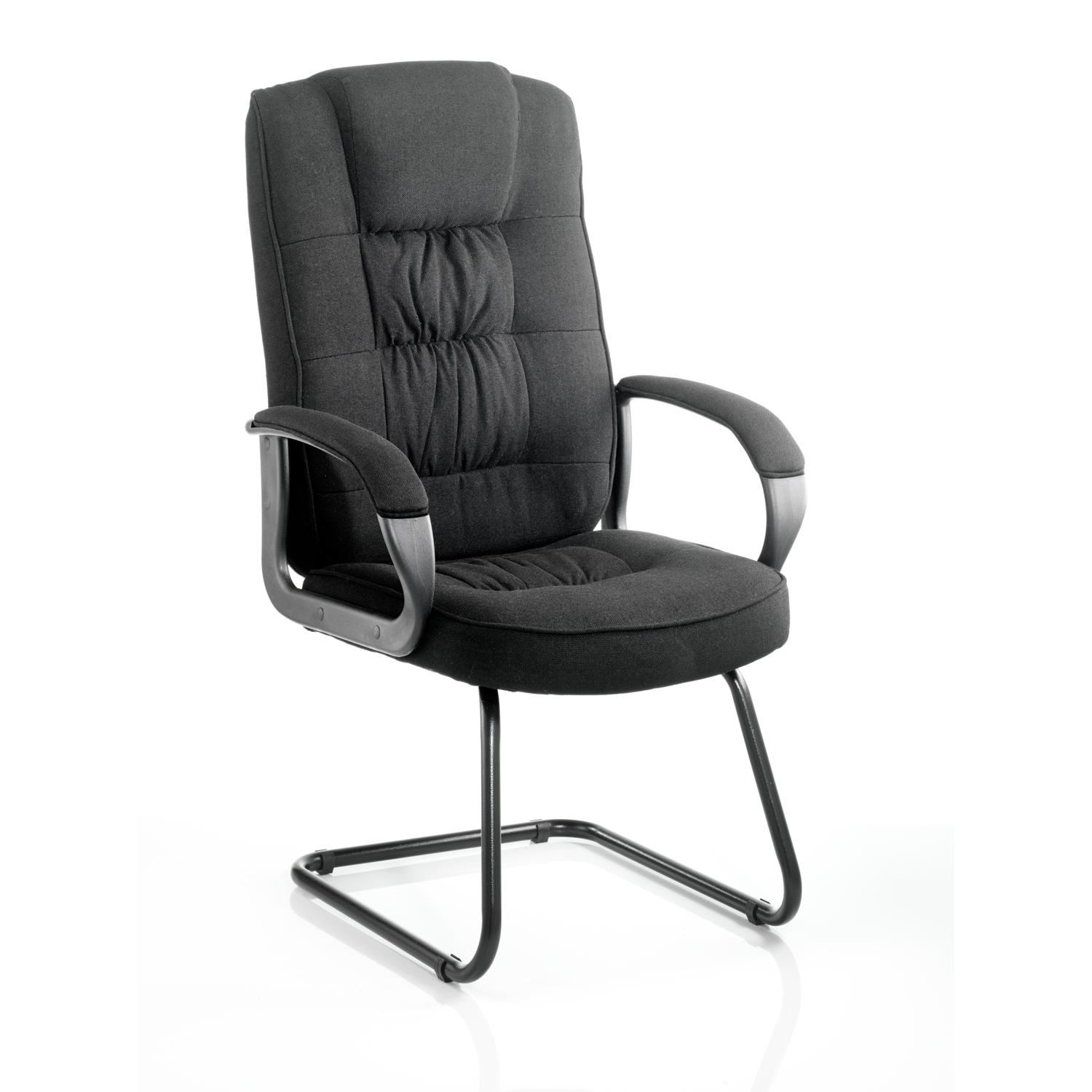 Moore Visitor Cantilever Black Fabric With Arms KC0149