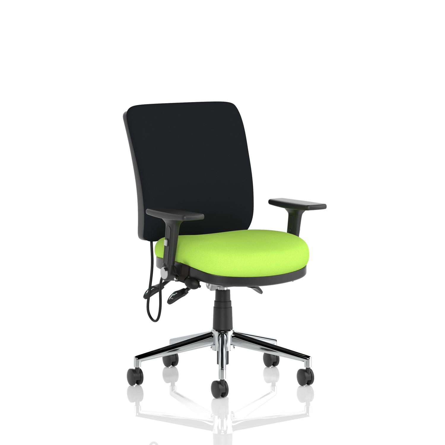 Chiro Medium Back With Height Adjustable And Folding Arms Bespoke Colour Seat Myrrh Green KCUP1979