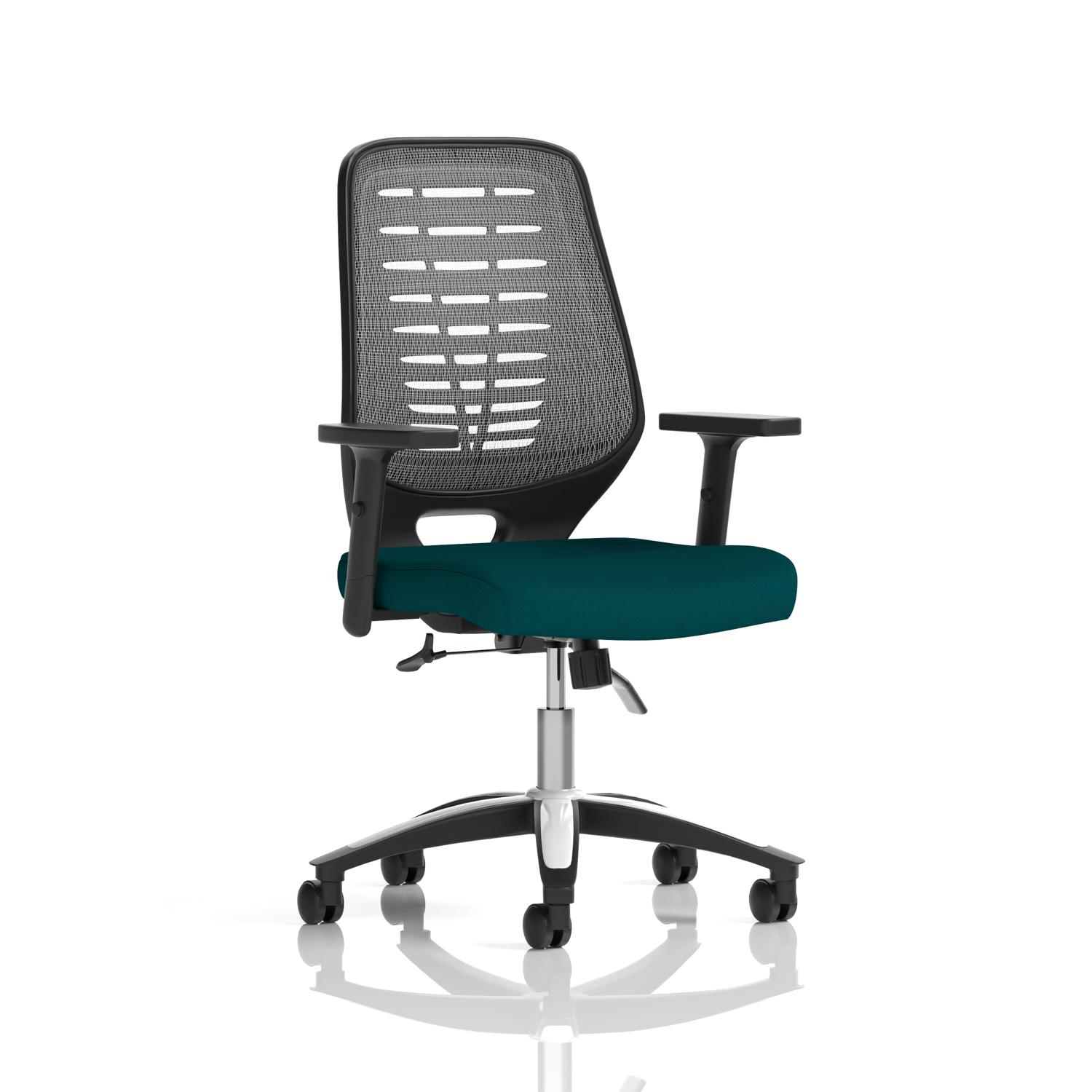 Relay Task Operator Chair Silver Back With Height Adjustable Arms ...
