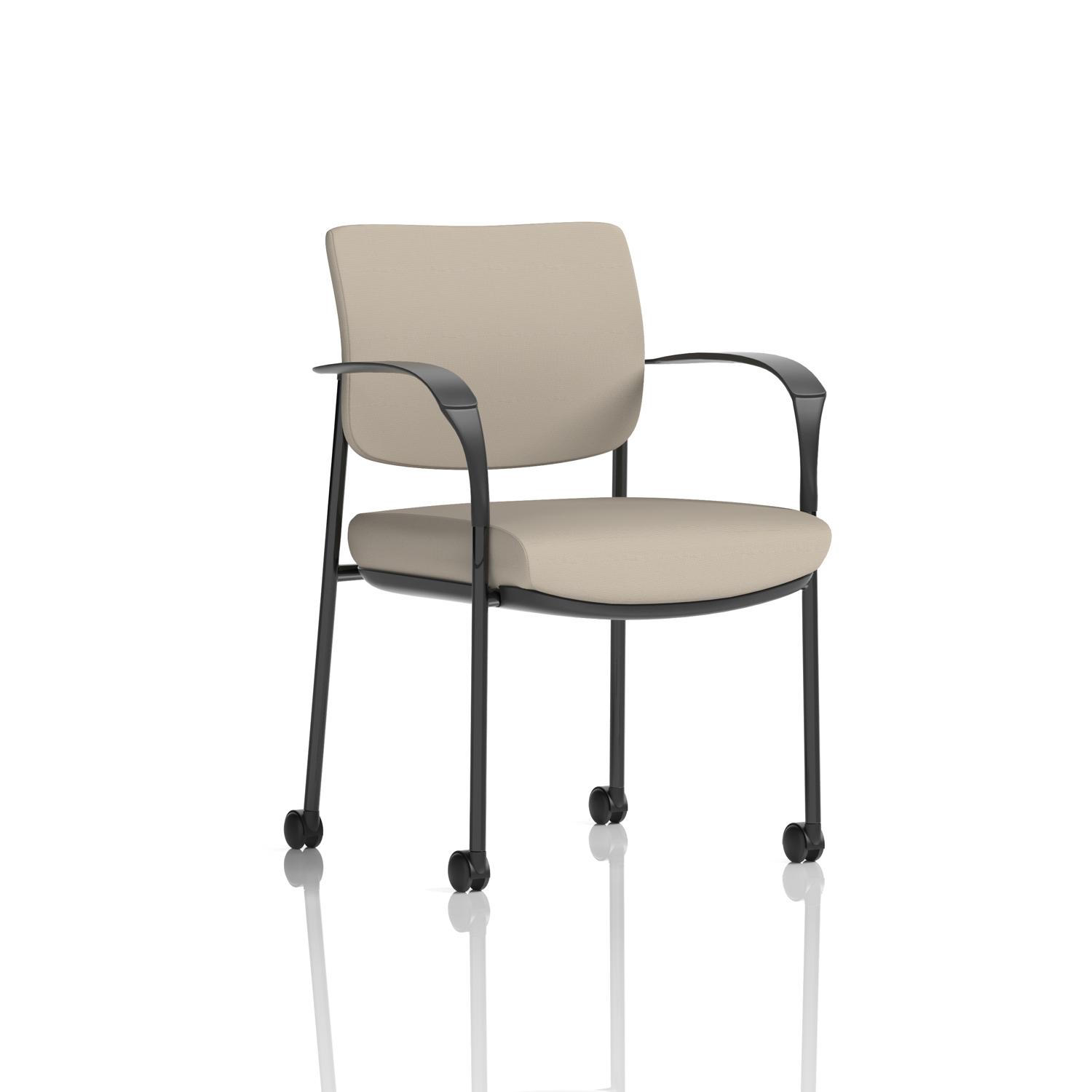 Brunswick Deluxe With Arms Black Frame With Castors Bespoke Colour Back ...