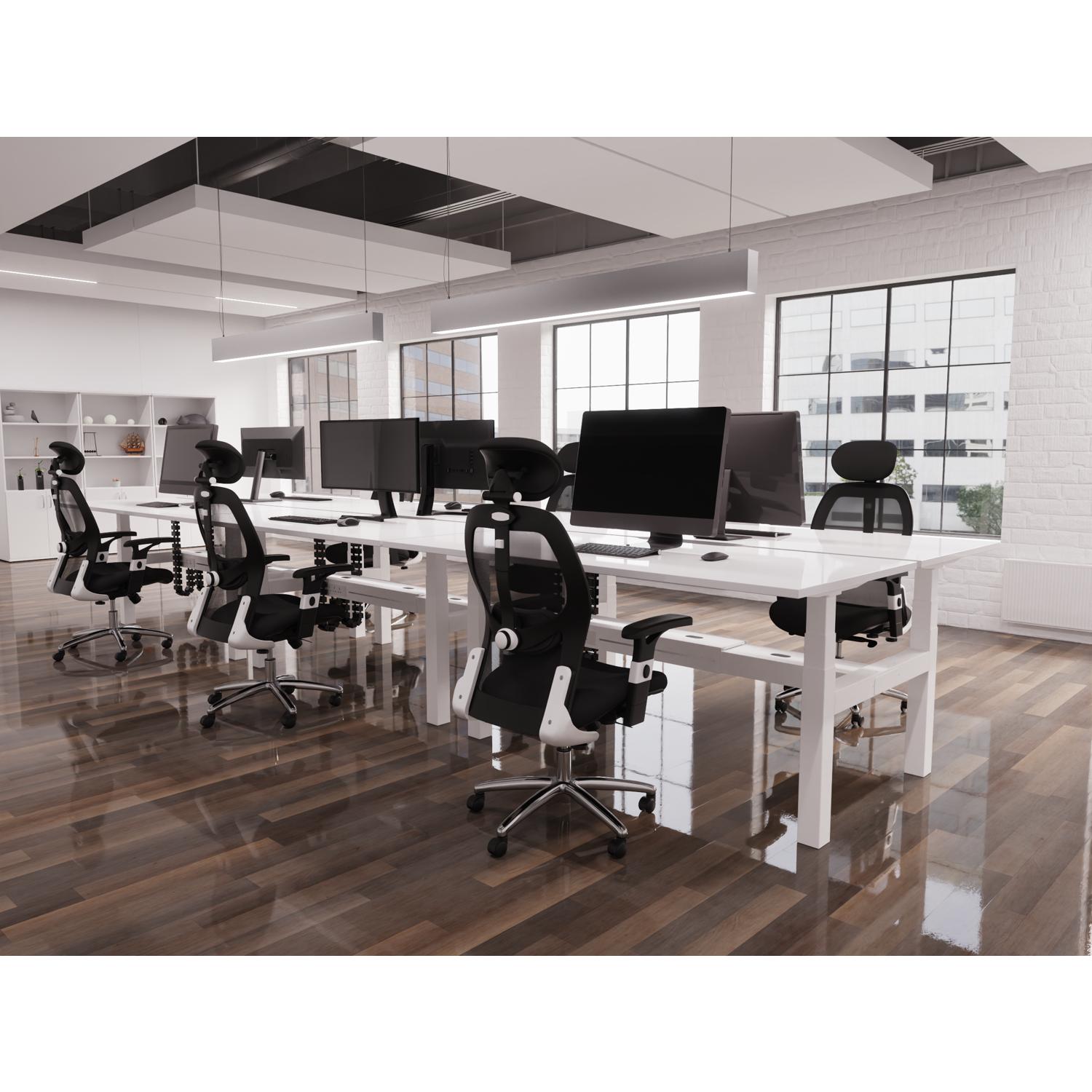 Impulse 2000mm Open Shelves Cupboard Beech and White with Beech Doors ...